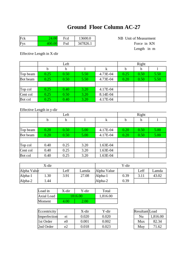 footing col design | PDF | Stairs | Mechanics