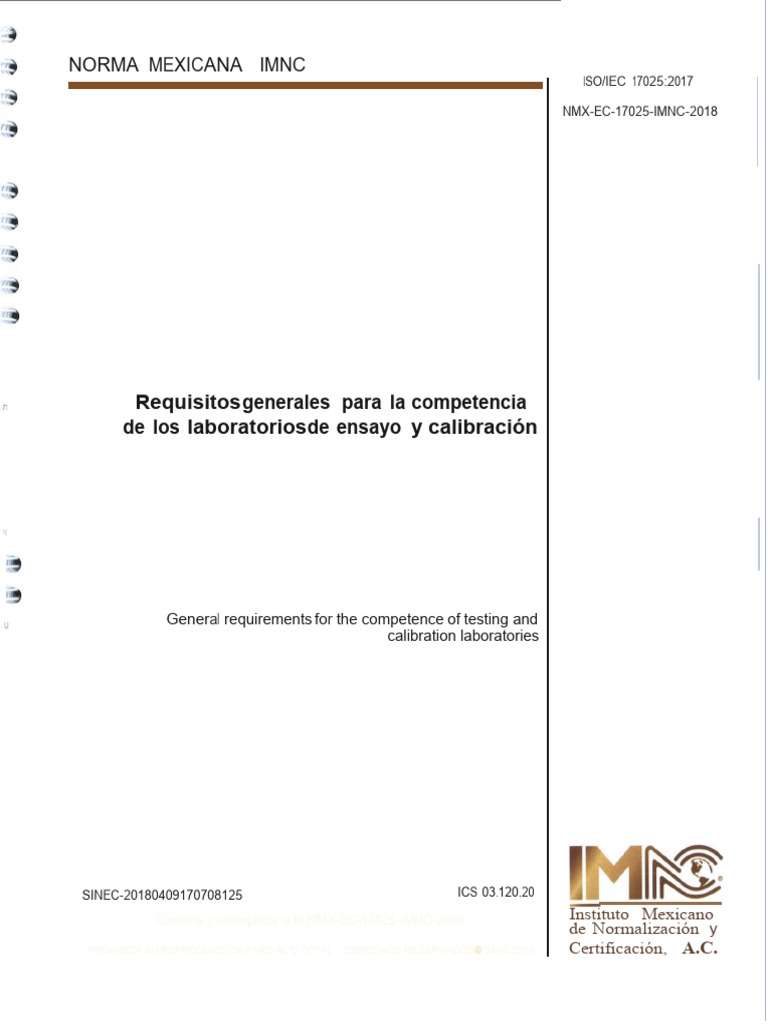 Norma 17025 2017 | PDF