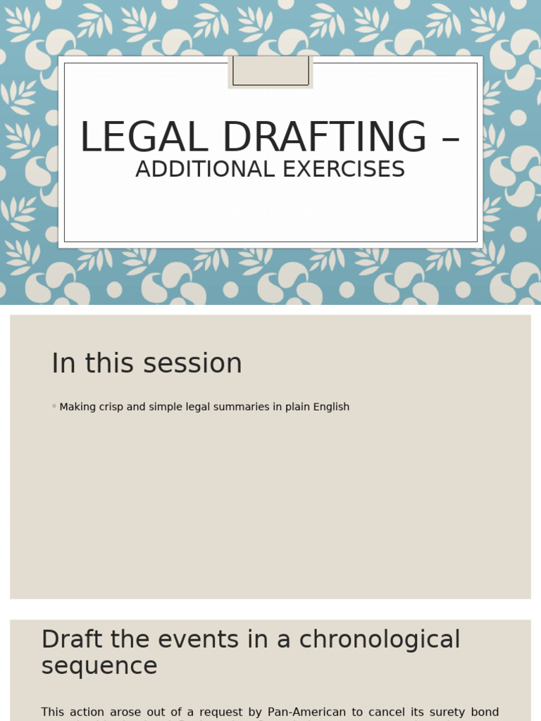 3 - Legal Drafting - Additional Exercises | PDF | Injunction | Judiciaries