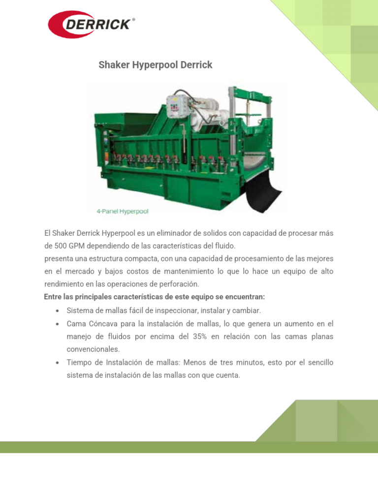 Ficha Tecnica Vibrador Hyperpool-Derrick | PDF