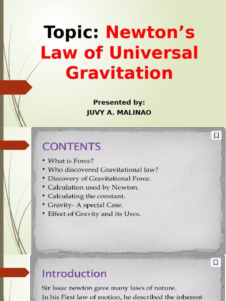 Q2-Gravity-Newtons-Law-of-Universal-Gravitational-Force | PDF | Force ...