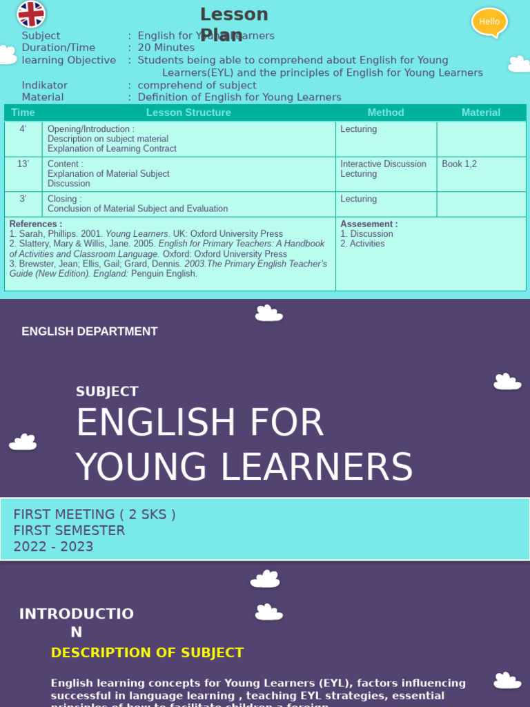 English For Young Learners | PDF | Learning | English As A Second Or ...