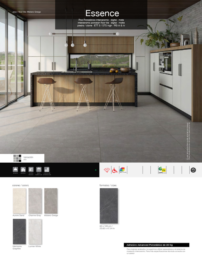 Aurore Sand y Charme Gray en Porcelánico | PDF