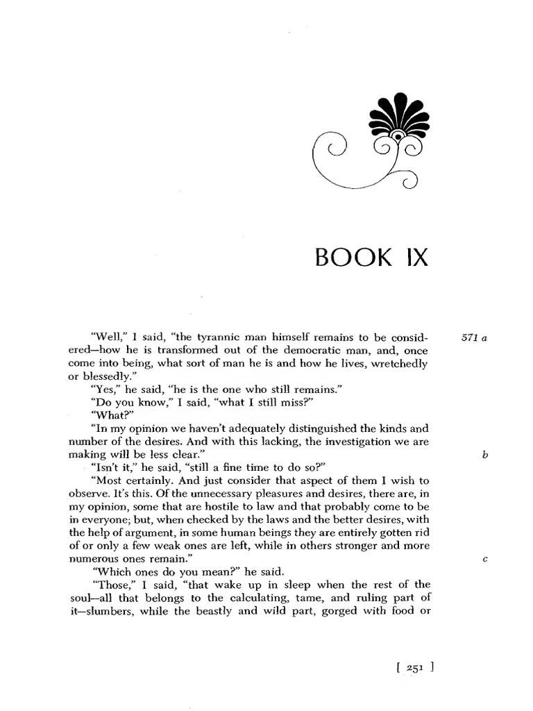 Plato Republic b9 | PDF | Pleasure | Wisdom