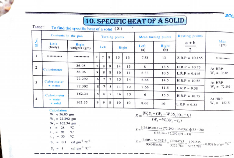 10.specific Heat of Solid | PDF | Applied And Interdisciplinary Physics ...