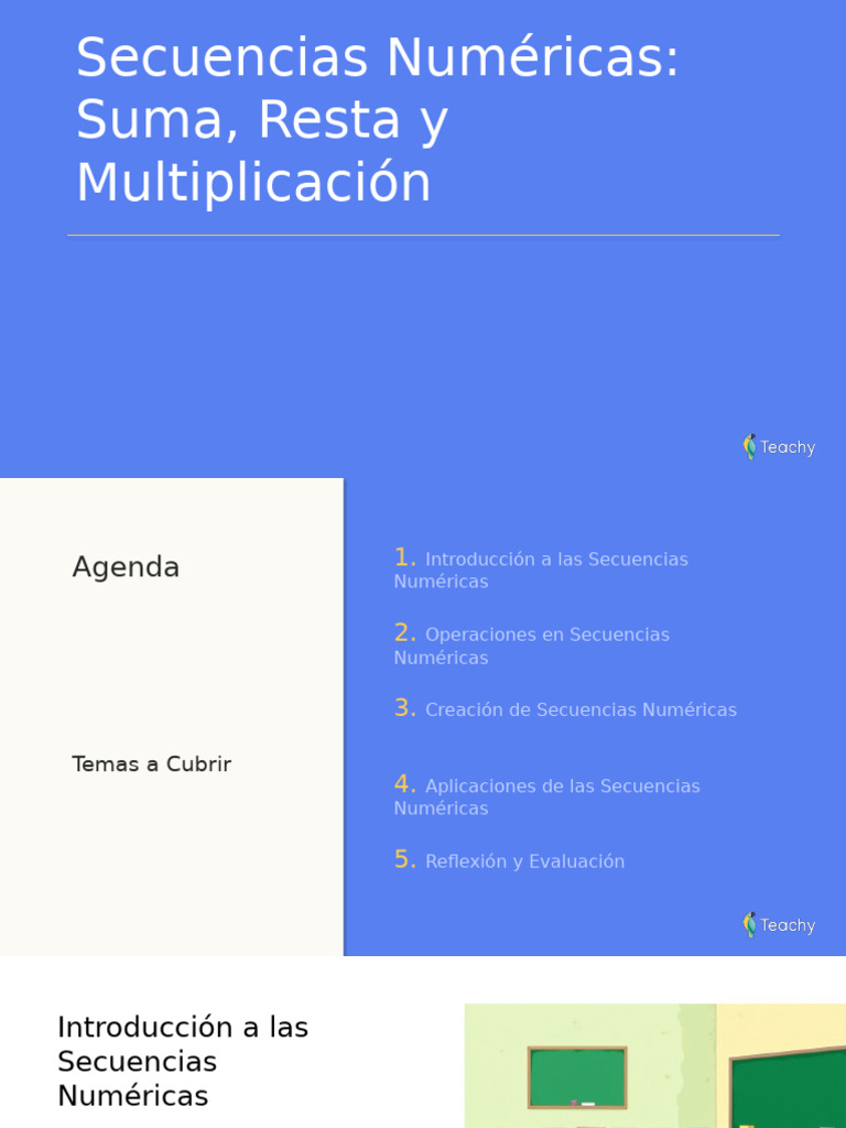 Secuencias Numéricas: Suma, Resta y Multiplicación | PDF | Sustracción ...