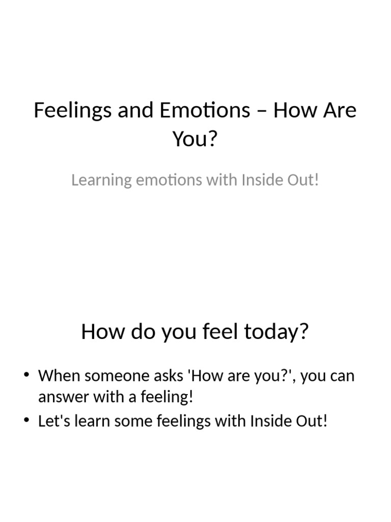Learn Emotions with Inside Out | PDF