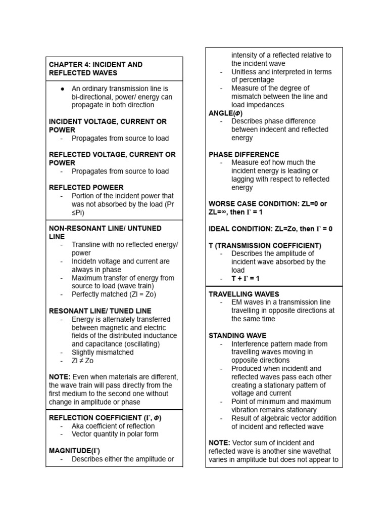 Chapter 4 - Incident and Reflected Waves | PDF | Inductor | Capacitor