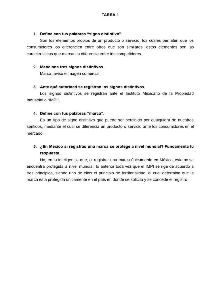 TAREA 1 - MÓDULO 2_ SIGNOS DISTINTIVOS | PDF