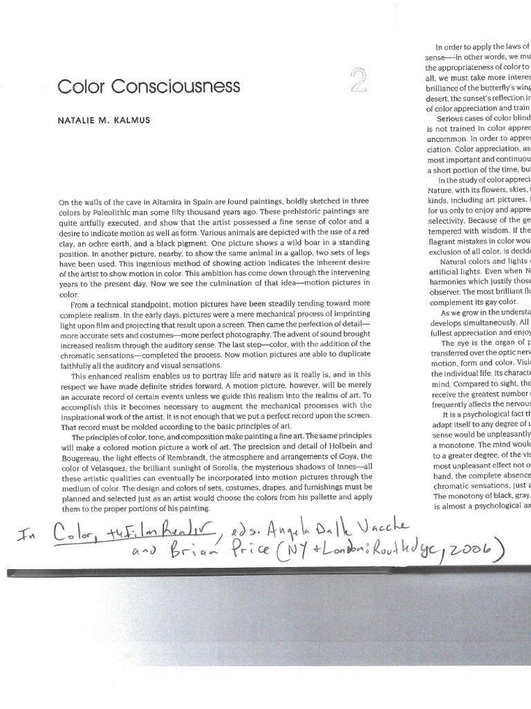 Kalmus, Color Consciousness | PDF