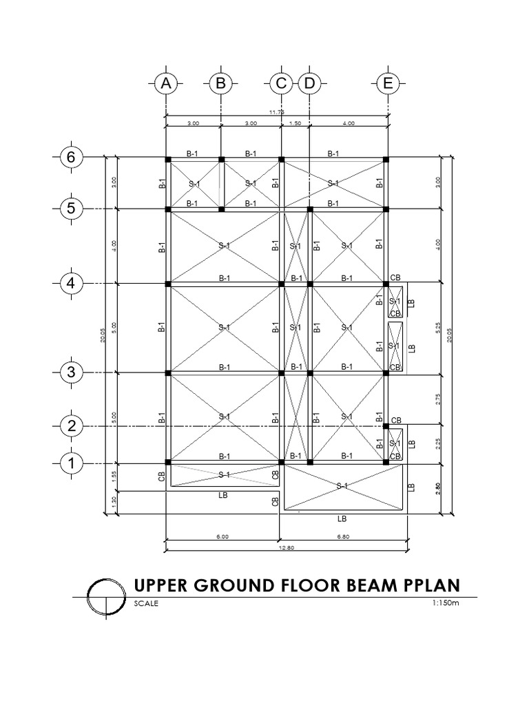 Upper Ground Floor Beam Plan | PDF