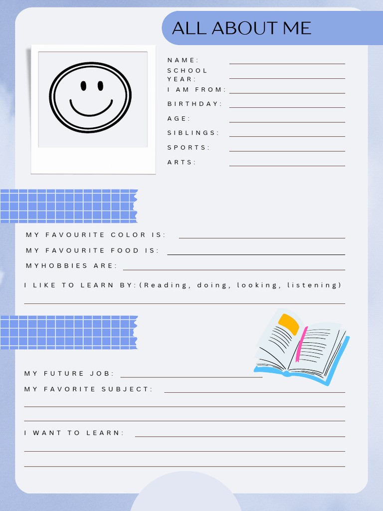 All About Me Teenagers | PDF