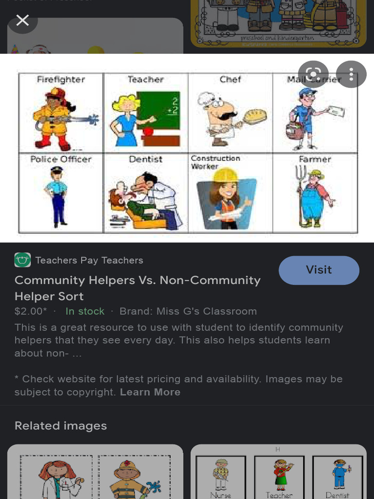 community helpers for kids - Google Search | PDF