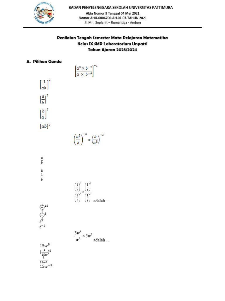 PTS Ix 20232024 | PDF