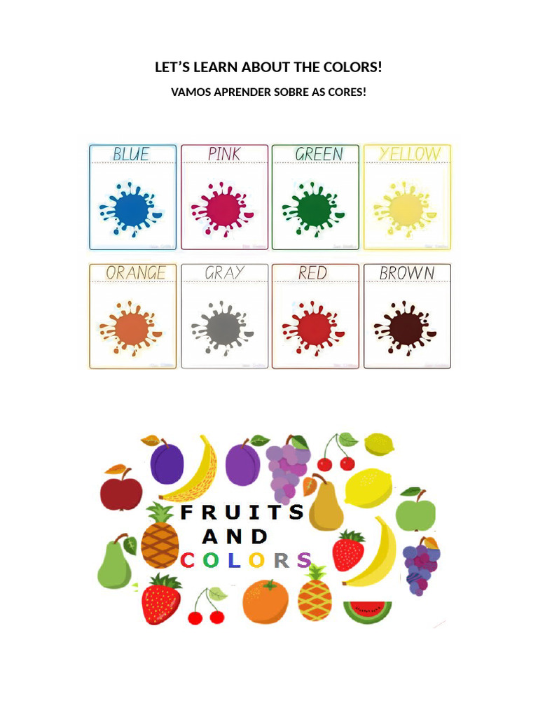 Vamos Aprender Sobre as Cores | PDF