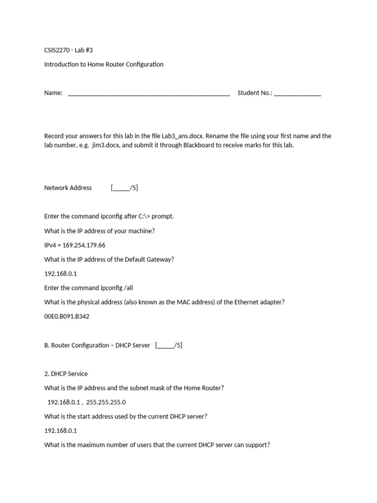 lab3 | PDF | Ip Address | Network Protocols