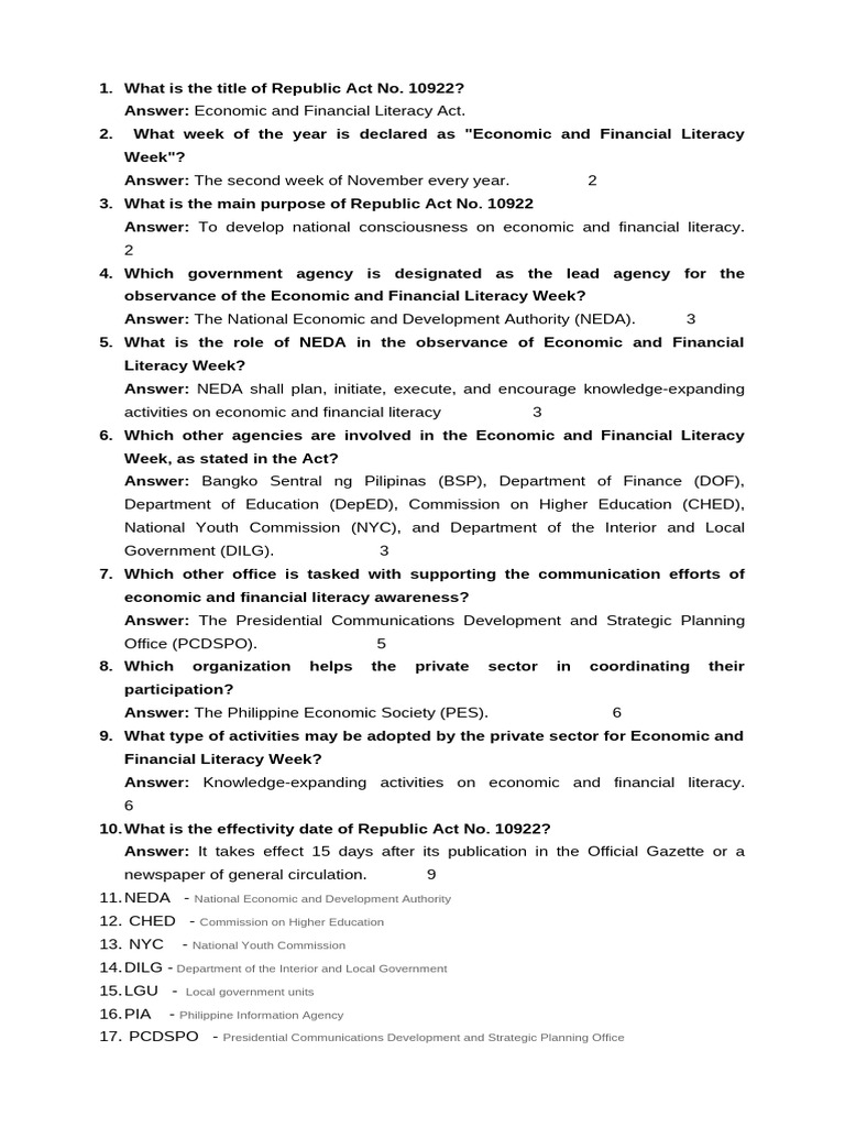 QUIZ-FINANCIAL-LITERACY | PDF | Public Administration | Government