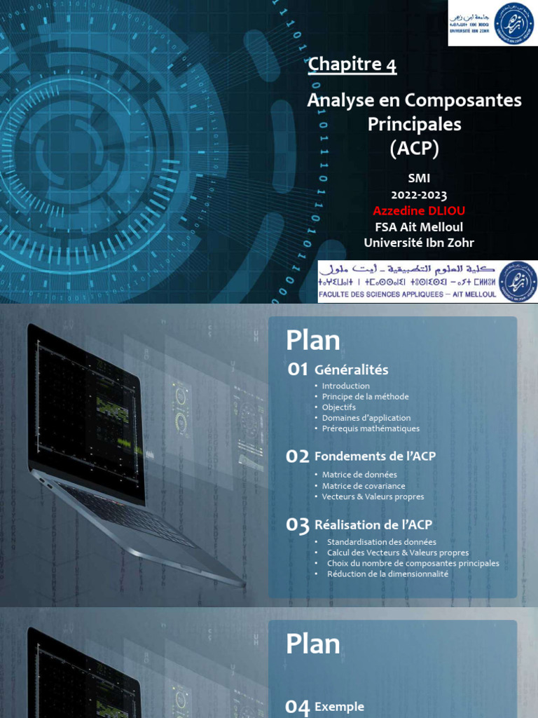 Chapitre 4 - ACP - SMI - S6 - 2022 - 2023 | PDF | Analyse en ...