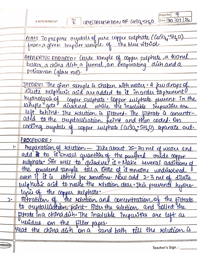 Exp-1 To Exp-9 Chem | PDF