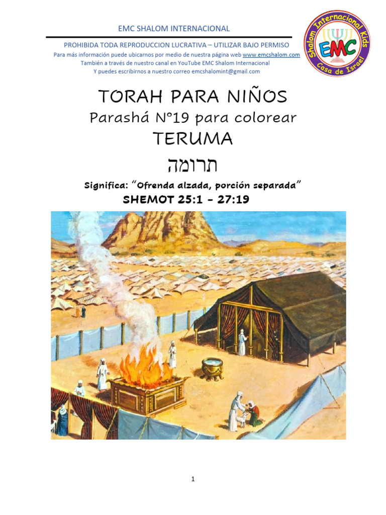 Parasha Teruma 19 Nin_os 3-5 An_os 5784 | PDF