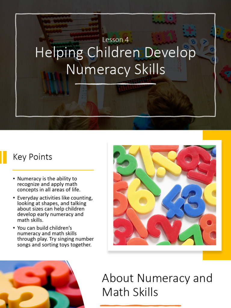 ECEd 308 Lesson 4 Helping Children Develop Numeracy Skills | PDF ...