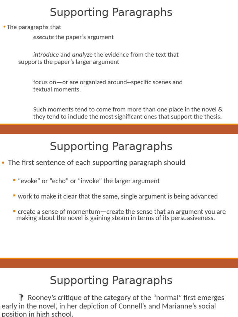 Writing About Literature 2 - Supporting Paragraphs | PDF | Human ...