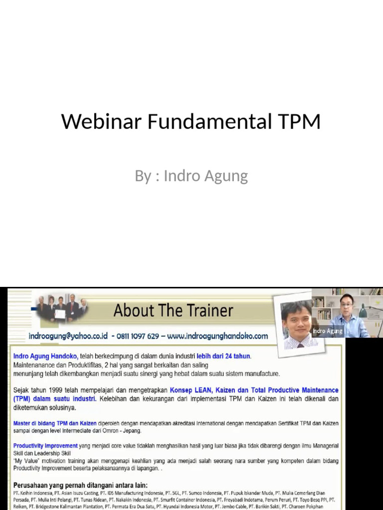 Webinar Fundamental Tpm Pdf