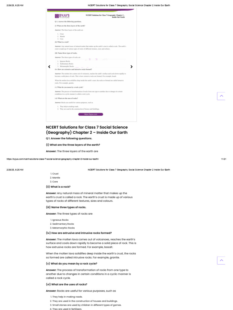 NCERT Solutions for Class 7 Geography Social Science Chapter 2 Inside ...