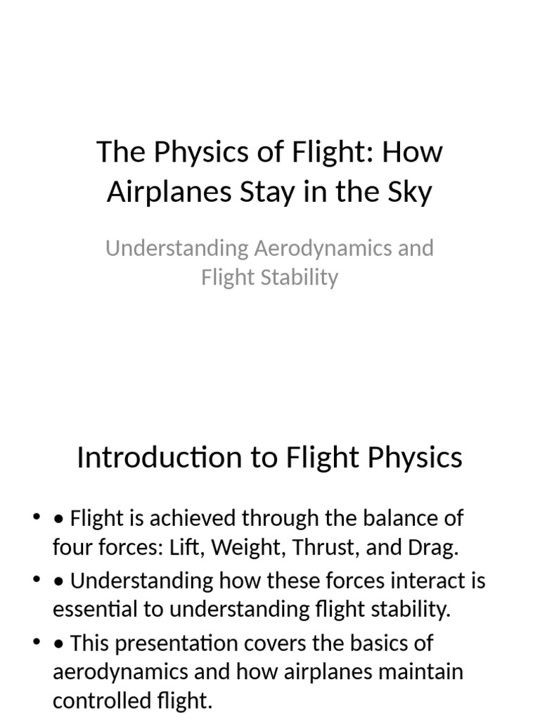 Physics of Flight | PDF