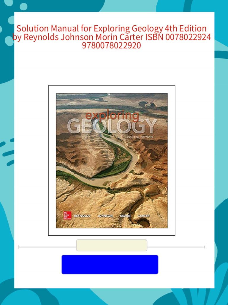 Download the entire Solution Manual for Exploring Geology 4th Edition ...