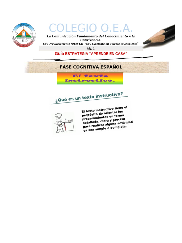 Textos Instructivos: Guía Educativa | PDF