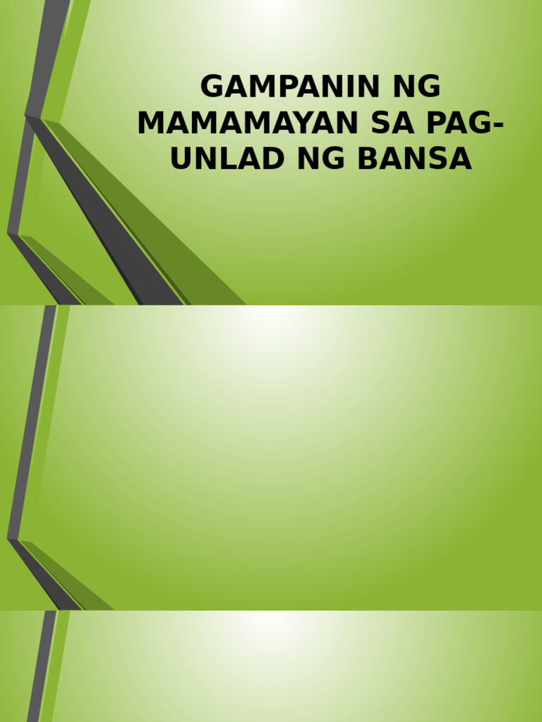 GAMPANIN NG MAMAMAYAN SA PAG-UNLAD NG BANSA - PPTX Module 2 AP 9 | PDF