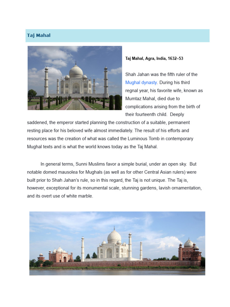 Taj Mahal | PDF