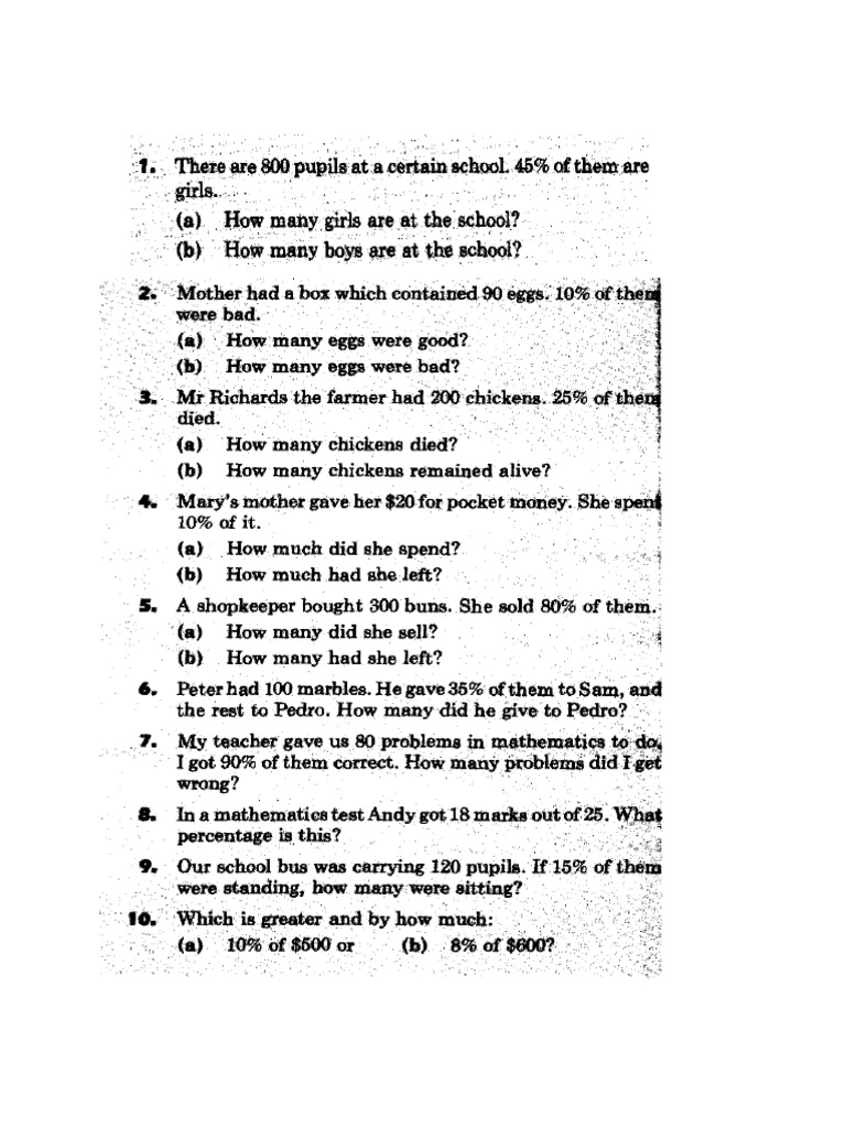 Percentage Activity | PDF