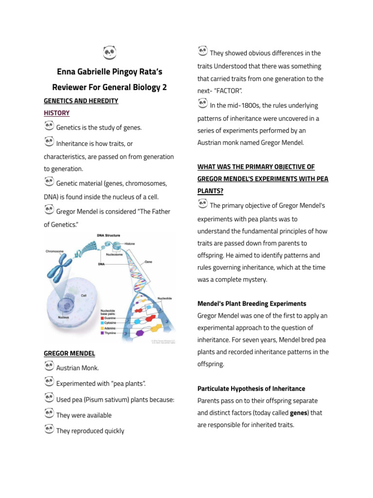 General Biology Reviewer | PDF | Dominance (Genetics) | Allele