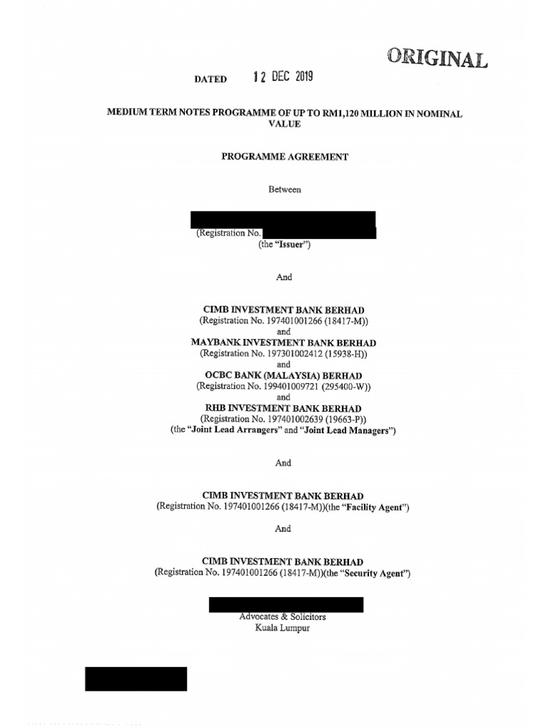 02 [First Page Sample] Dokumen Perjanjian Kewangan | PDF