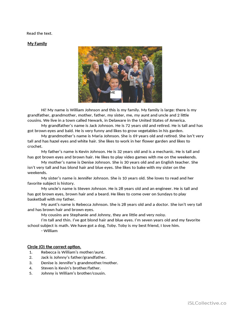 Family, Possessive Determiners, Verbs To Be, Have Got, Has Got | PDF ...