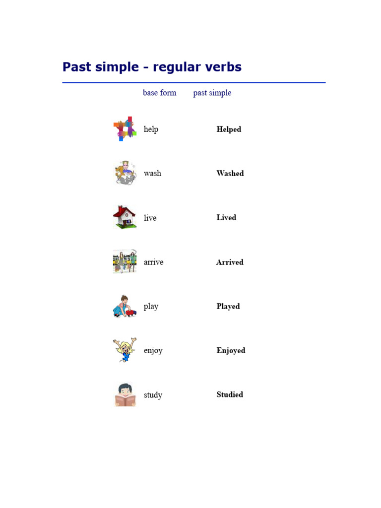 Past Simple Regular Verbs | PDF