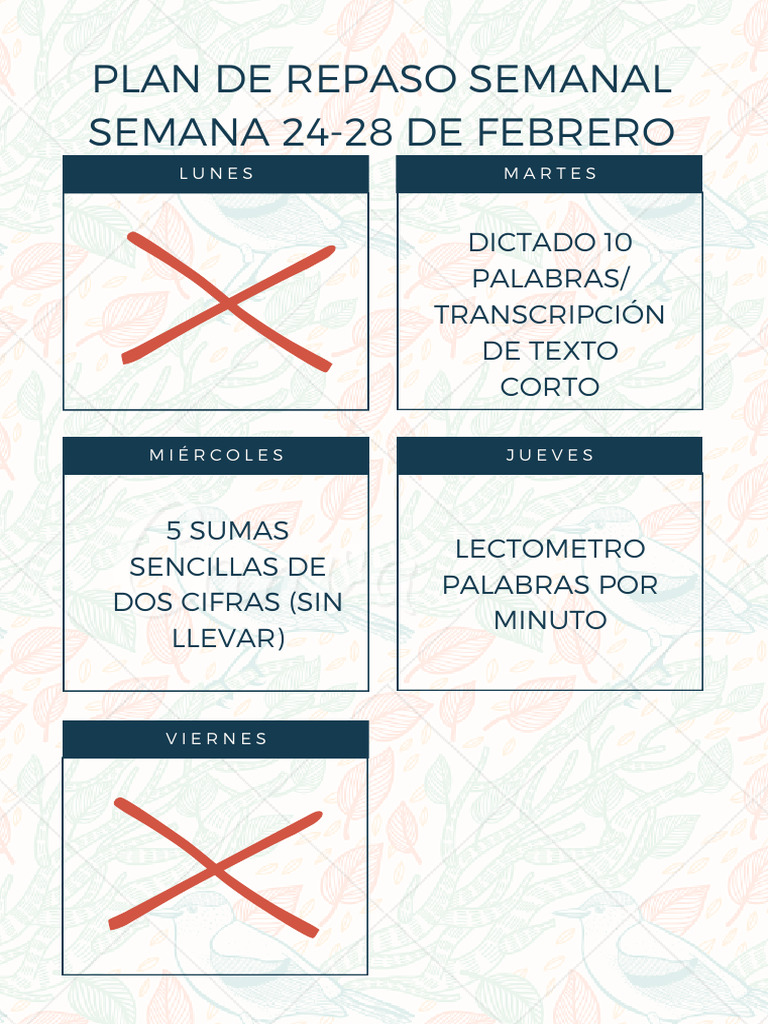 Repaso semanal (1) | PDF