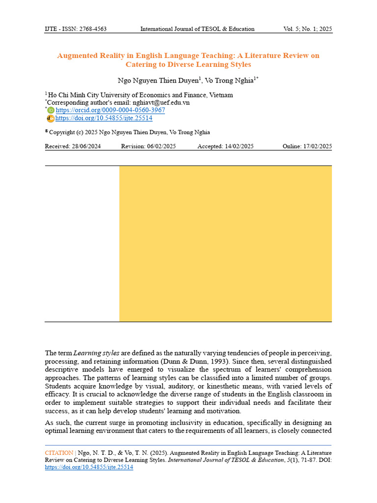 Augmented Reality - Diverse Learning Styles | PDF | Learning | Learning ...