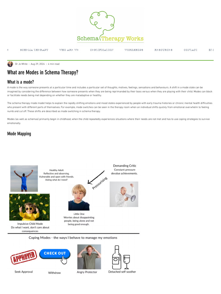 Understanding Modes in Schema Therapy | PDF | Schema (Psychology ...
