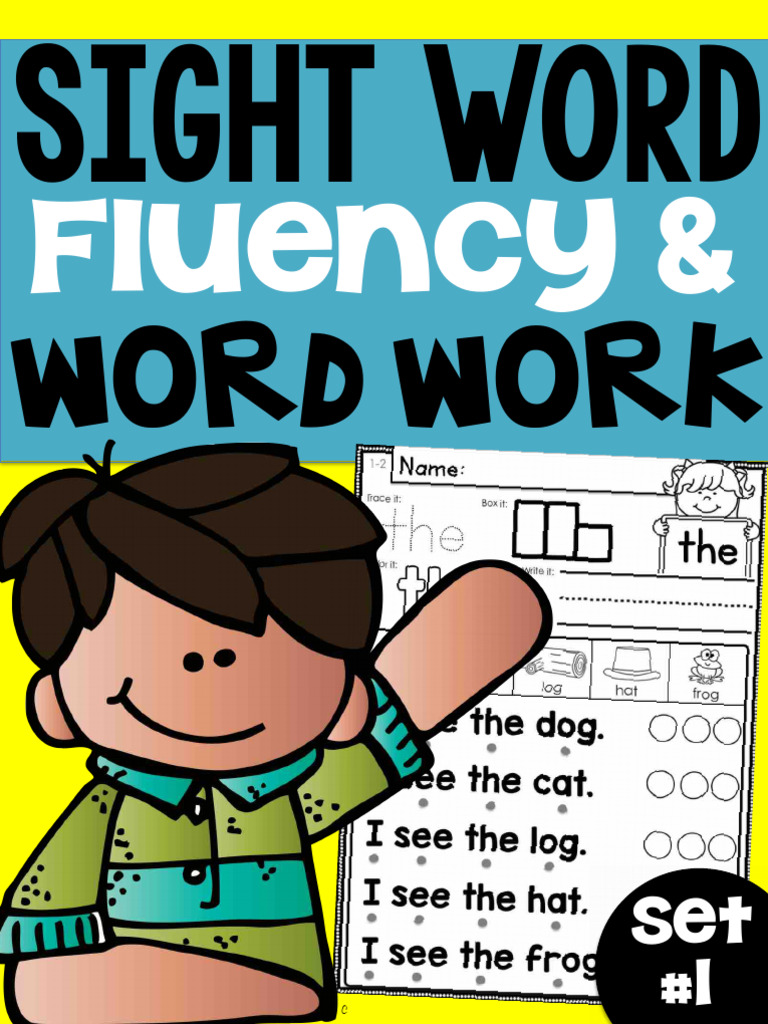 Set #1 Sight Word Fluency and Word Work | PDF | Learning | Learning Methods