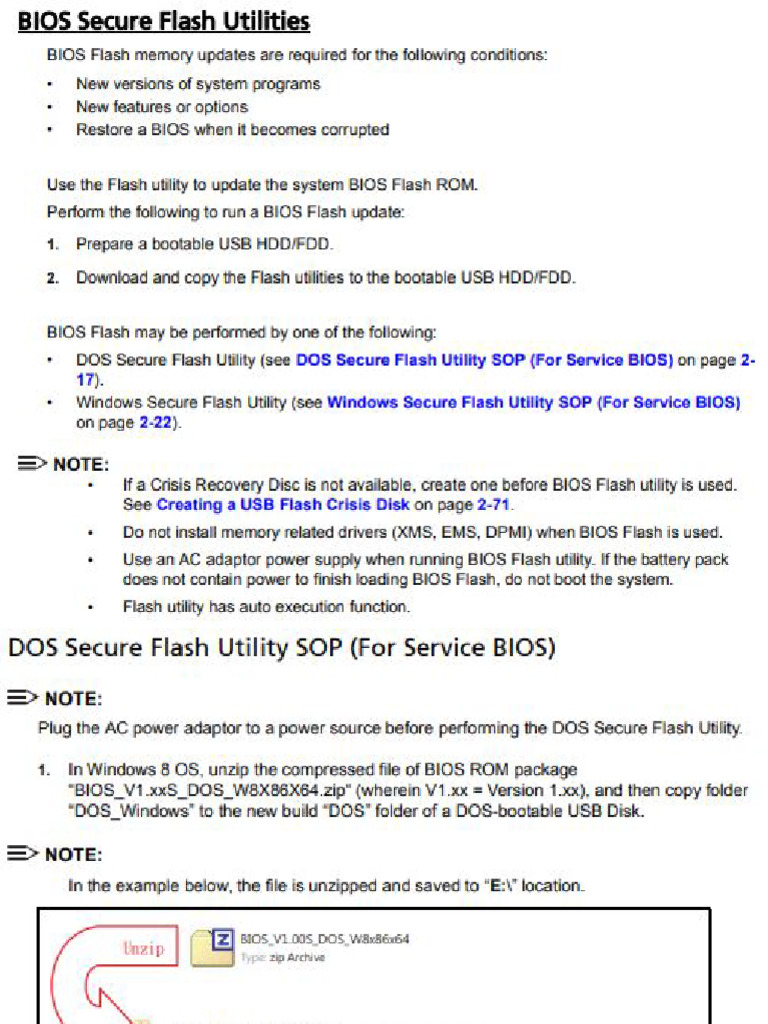 BIOS Secure Flash Utilitie | PDF