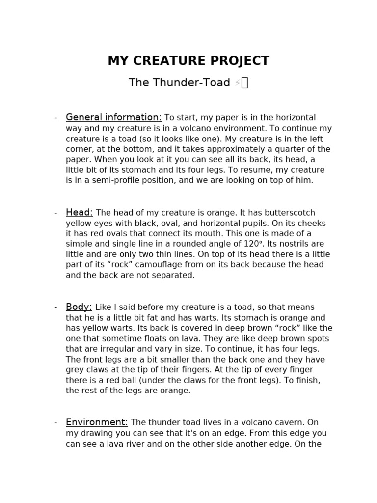 Creative Creature Design Guide | PDF