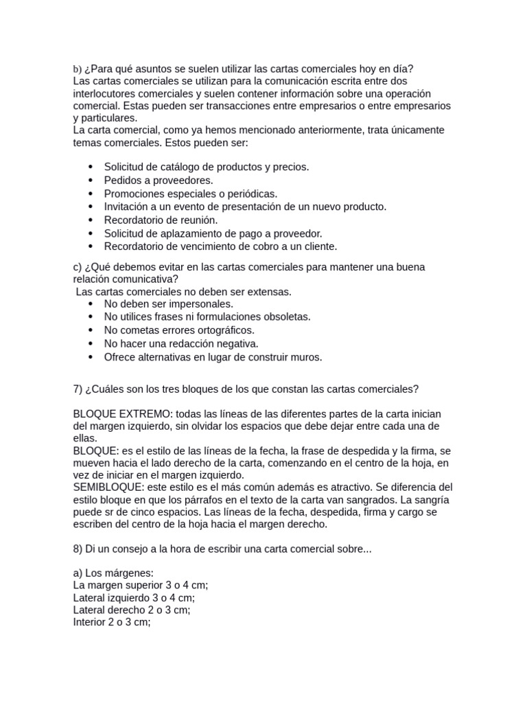 Ejercicios Documentos Comerciales | PDF