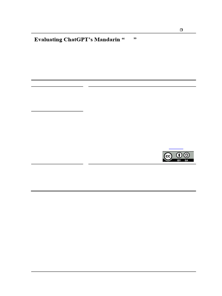 Evaluating ChatGPT's "Yue" Pronunciation | PDF | Learning | Language ...