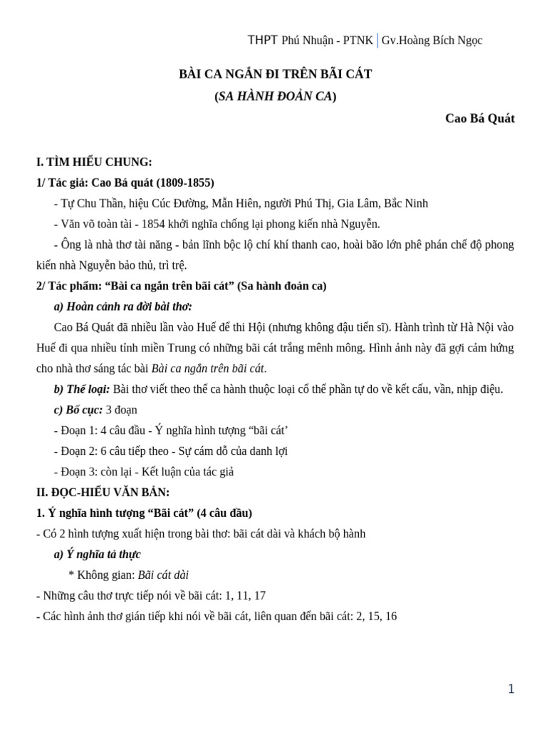 Bai Ca Ngan Di Tren Bai Cat | PDF