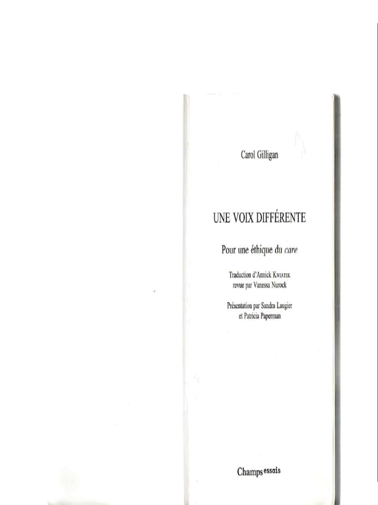 Carol Gilligan Une Voix Différente Extraits-2 | PDF