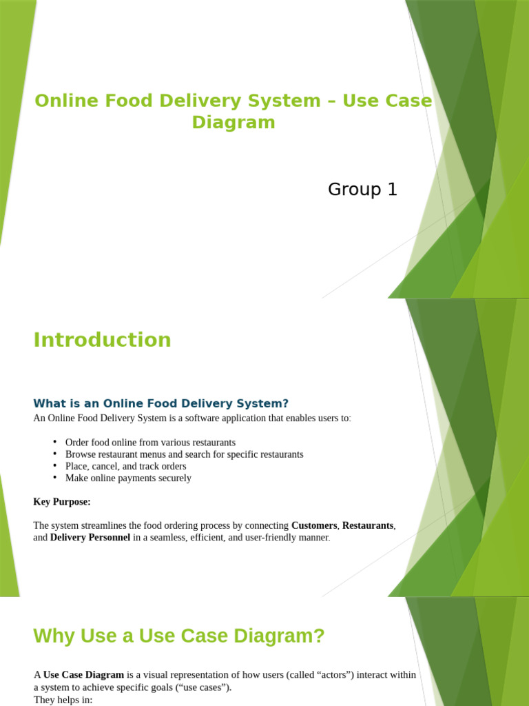 Online Food Delivery System Use Case Diagram | PDF | Use Case | Usability