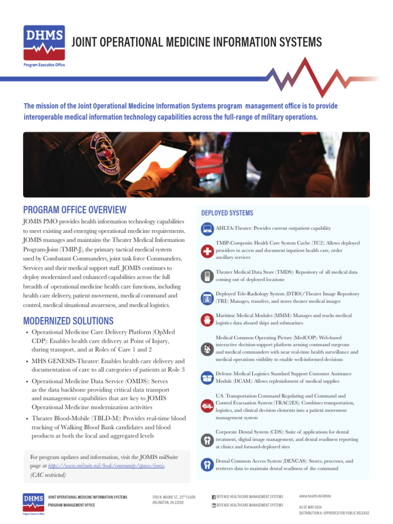 JOMIS Factsheet 508c 07192024 | PDF | Health Care | Patient